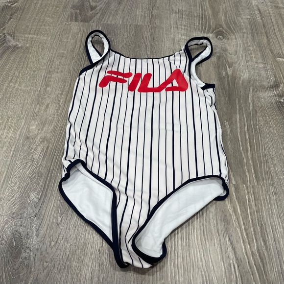 Fila | Swim | Fila Girls Swimsuit Size Stripes Oc12 | Poshmark
